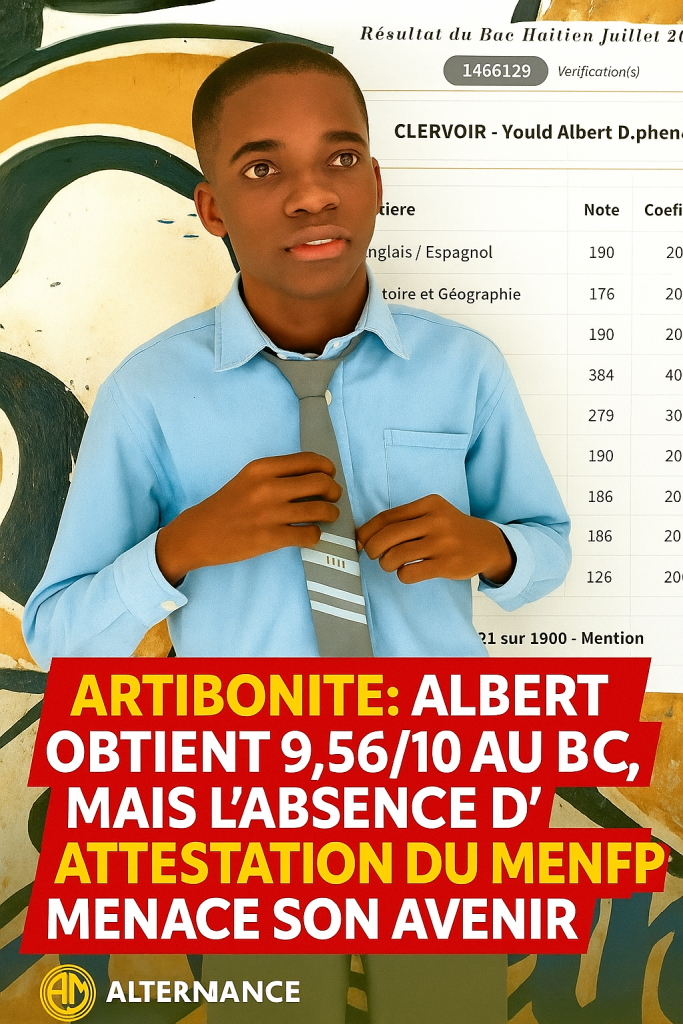 Artibonite: Il obtient 9,56/10 au bac, mais l’absence d’attestation du ...